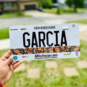 Custom License Plate Mexico USA Any State Michoacan Gift Ideas ...