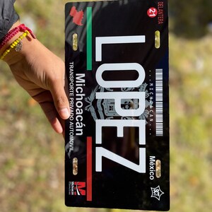 Custom License Plate | Mexico | USA | Any State | Michoacan | Gift ...