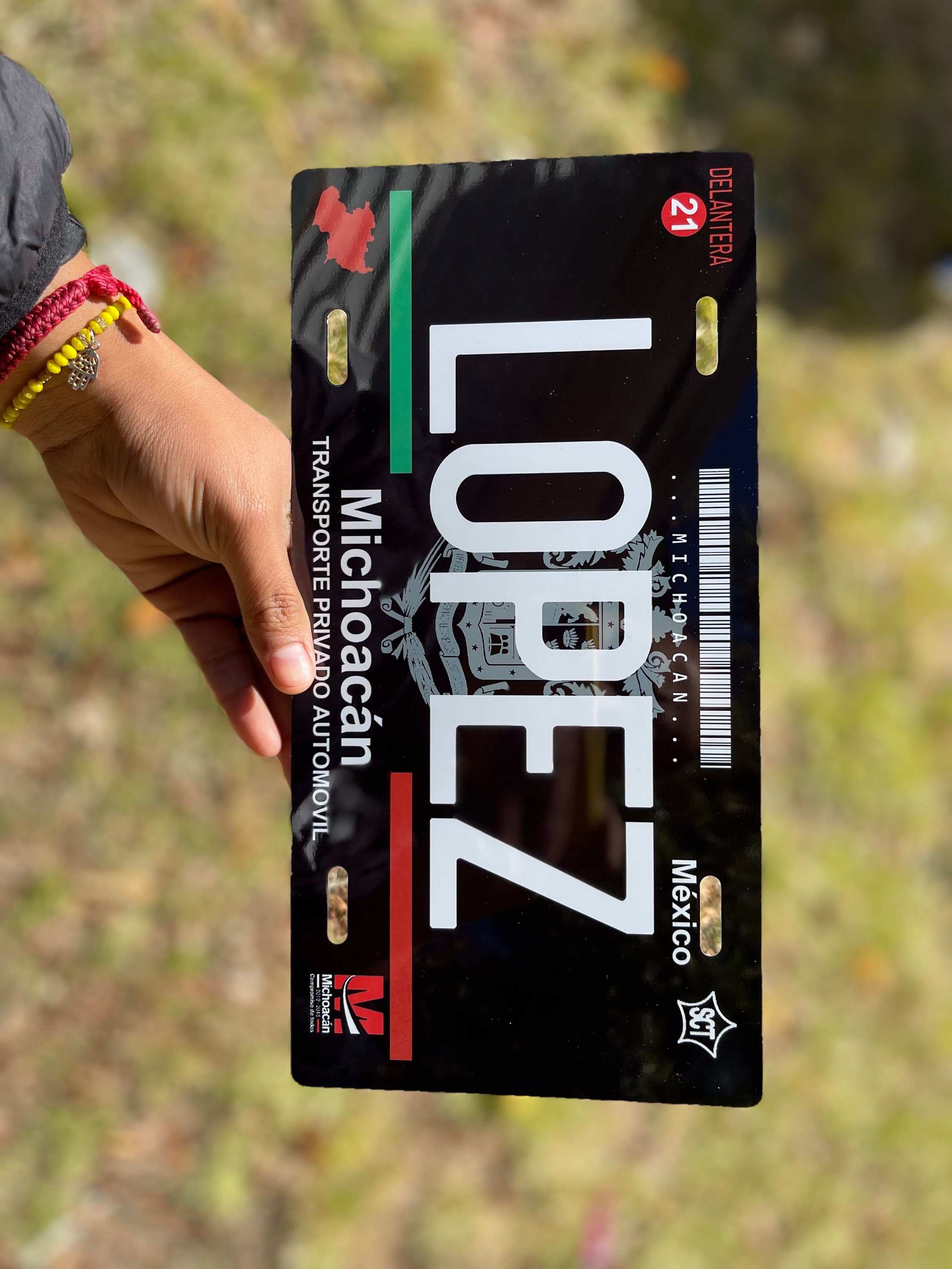 Custom License Plate Mexico USA Any State Michoacan - Etsy