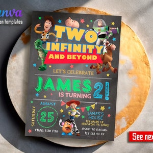 Two Infinity and Beyond, Printable Invite, Editable Birthday Invitation ...