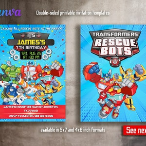 Optimus Prime Invitation, Transformers Party, Printable Transformers ...