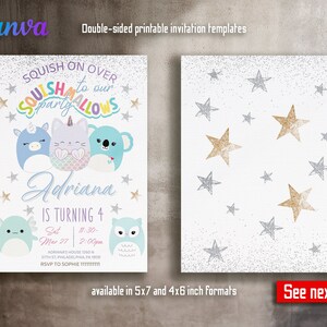 Squish Printable Birthday Invitation, Girl Birthday Invite, Squish ...
