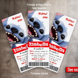 Lilo and Stitch Printable Editable Invitation, Stitch Movie Party ...