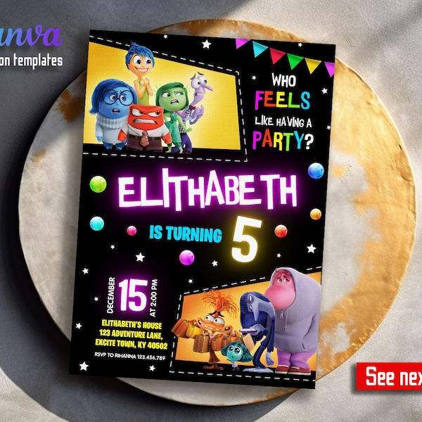 Inside Out Characters Printable Editable - Etsy