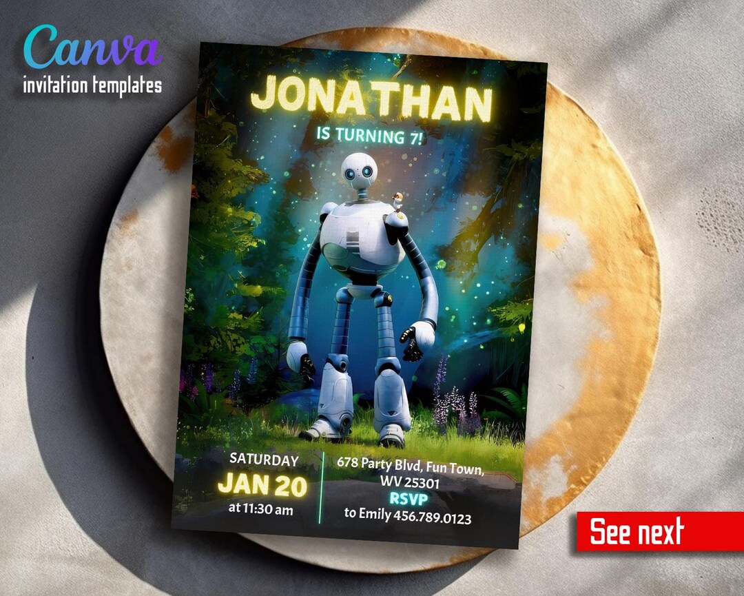 Wild Robot Roz Birthday Invitation, Printable Invitation, Party Invite ...