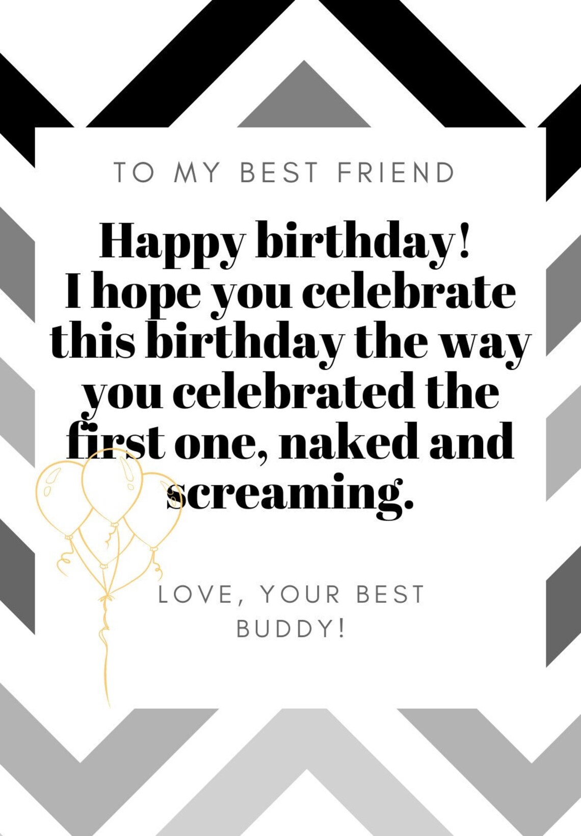 Printable Birthday Card, Digital Funny Birthday Card, Digital Printable ...