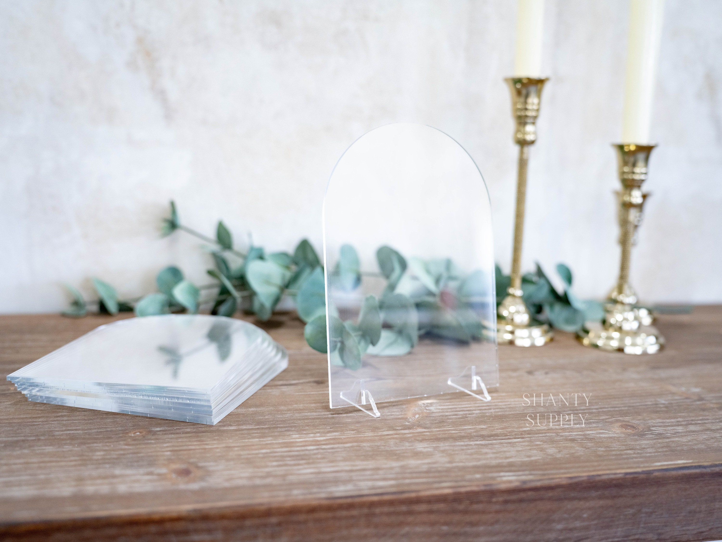 Acrylic Arch Blanks With Feet Stand 7x11 Inches, Acrylic Sign Blanks ...