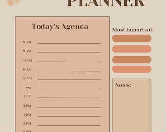 Aesthetic Daily Planner, Printable Daily Planner, Cute Planner - Etsy