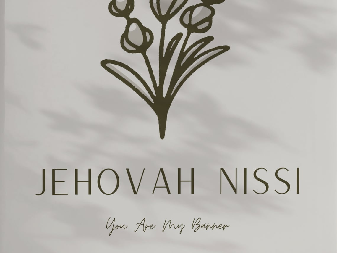 Jehovah Nissi the Lord is My Banner Christian Printable Beige Gifts for ...