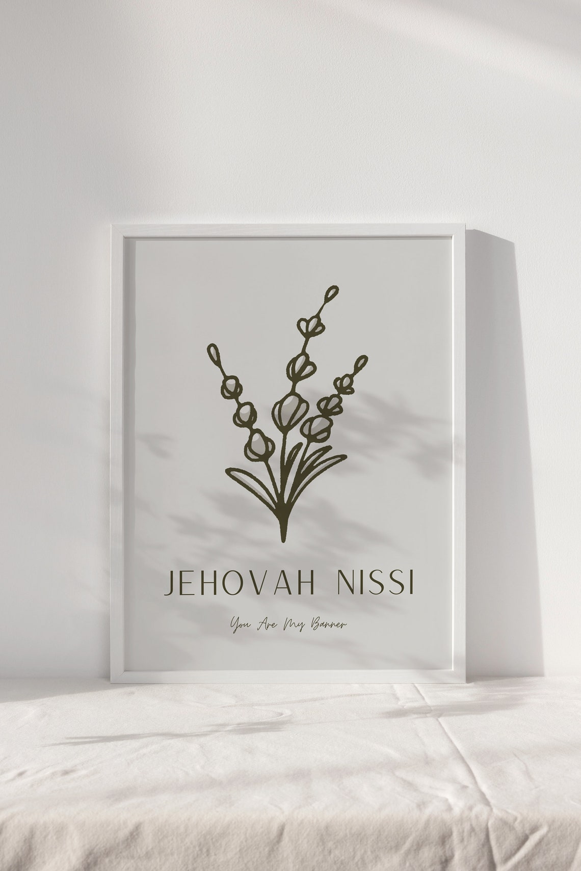 Jehovah Nissi the Lord is My Banner Christian Printable Beige Gifts for ...