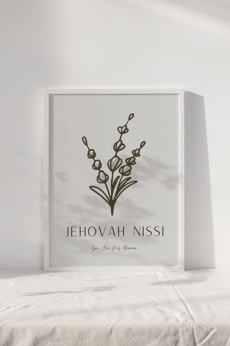 Jehovah Nissi the Lord is My Banner Christian Printable Beige Gifts for ...