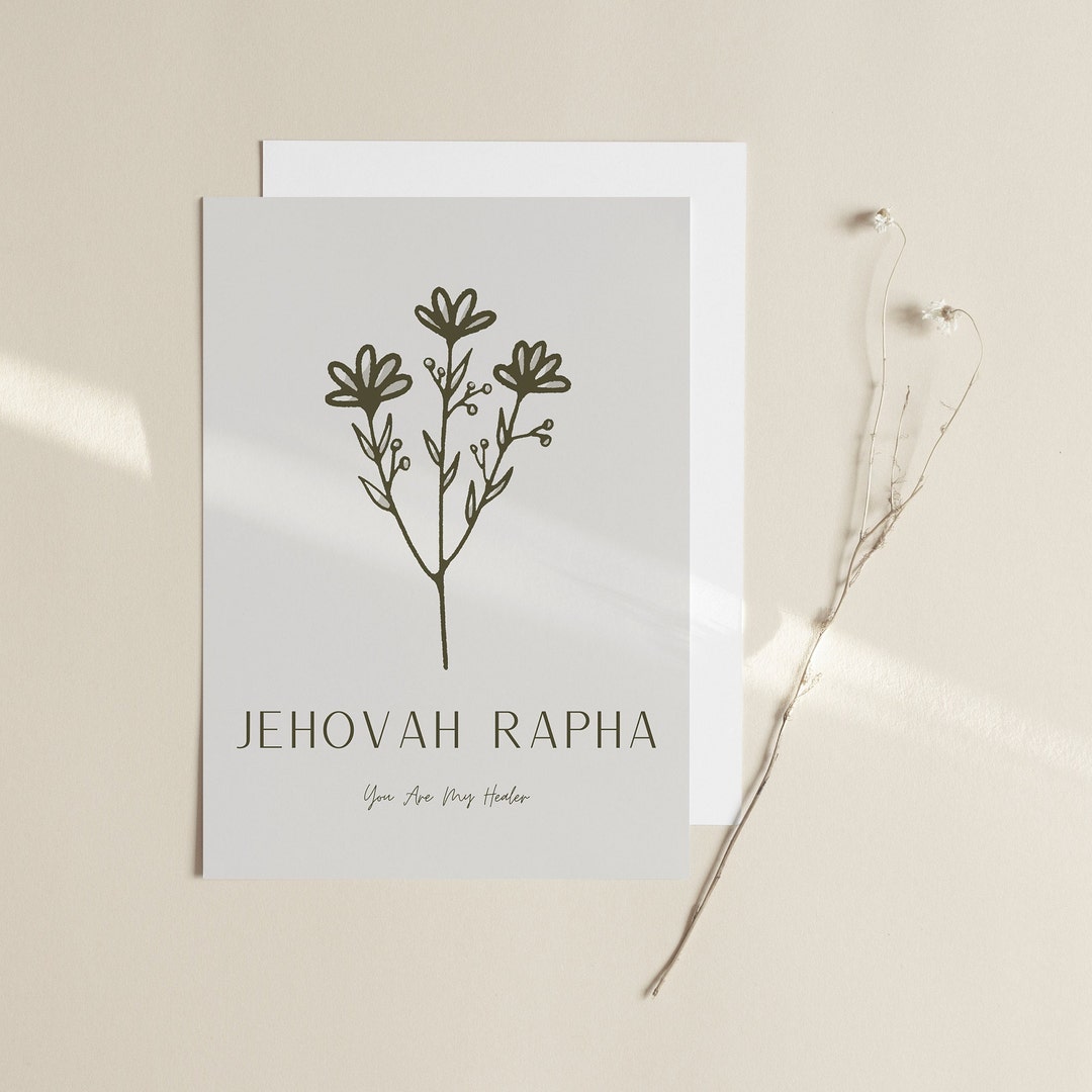 Jehovah Rapha the Lord is My Healer Christian Printable Beige Aesthetic ...