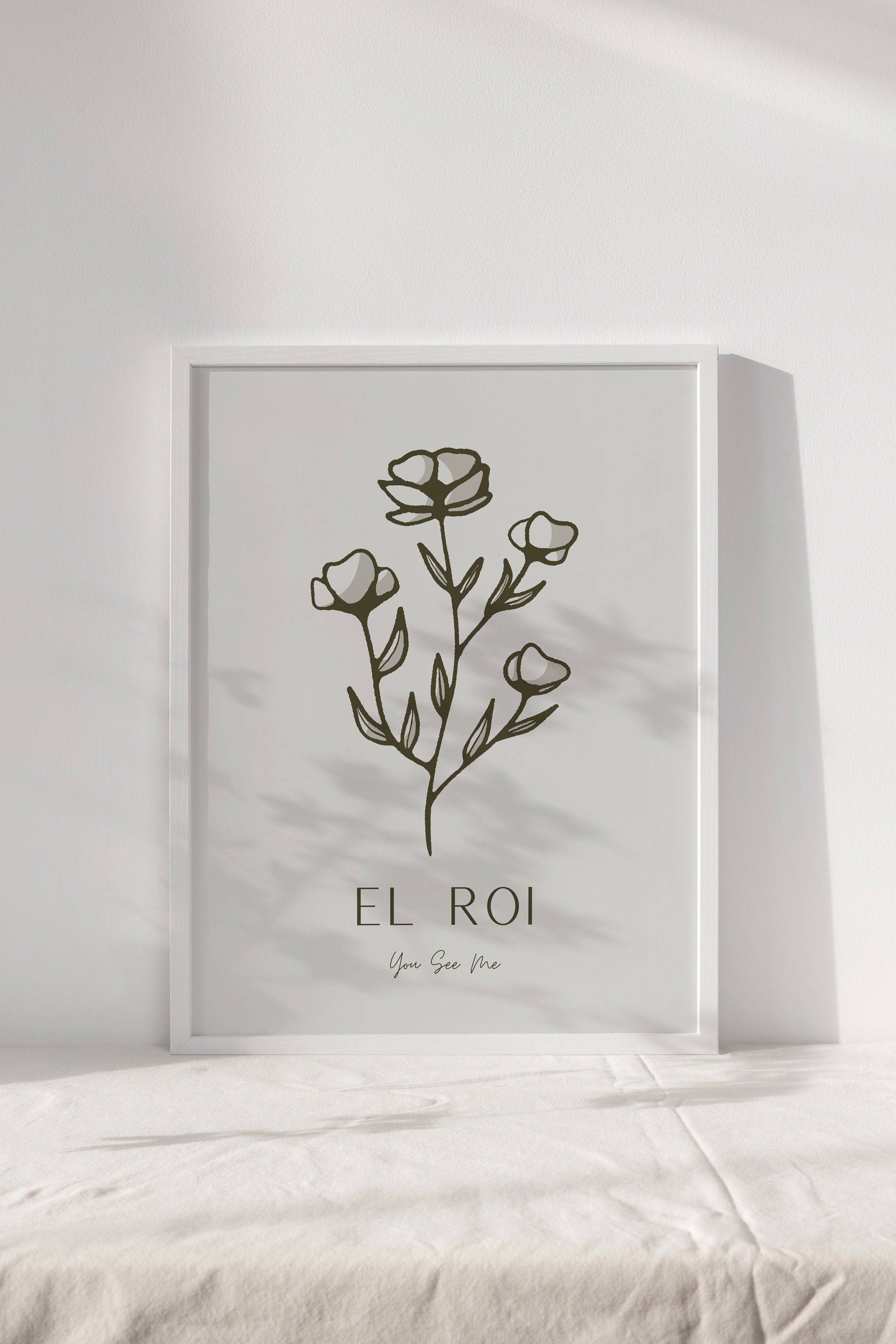 El Roi the God Who Sees Me Christian Printable Beige Aesthetic Gifts ...