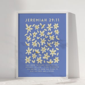 Jeremiah 29:11 Digital Download Daisy Scripture Decor - Etsy