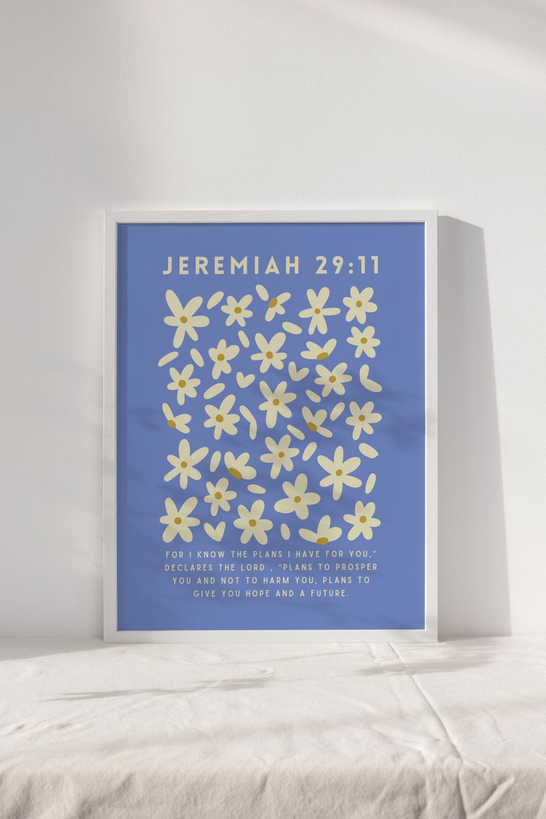 Jeremiah 29:11 Digital Download Daisy Scripture Decor - Etsy