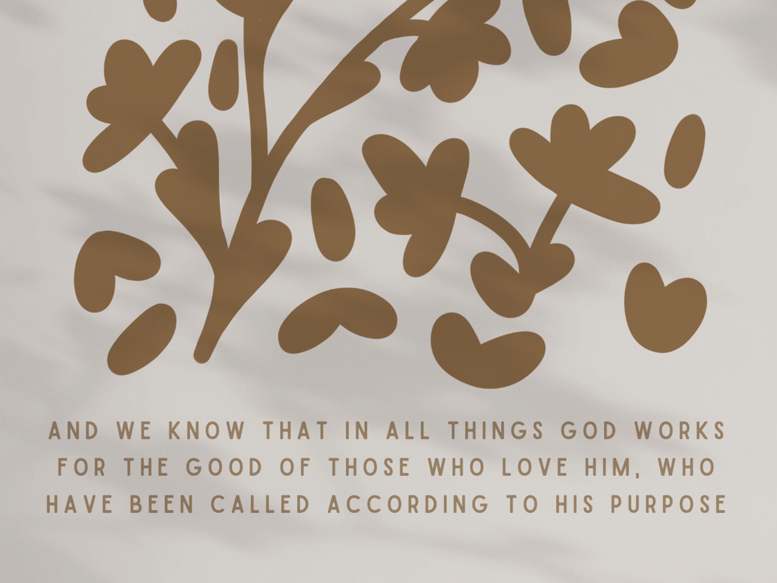 Romans 8:28 Everything Works Together for Good Bible Verse Poster ...