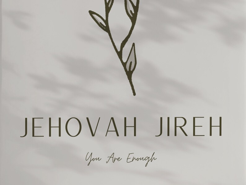 Jehovah Jireh You Are Enough Christian Printable Rose Beige Aesthetic ...