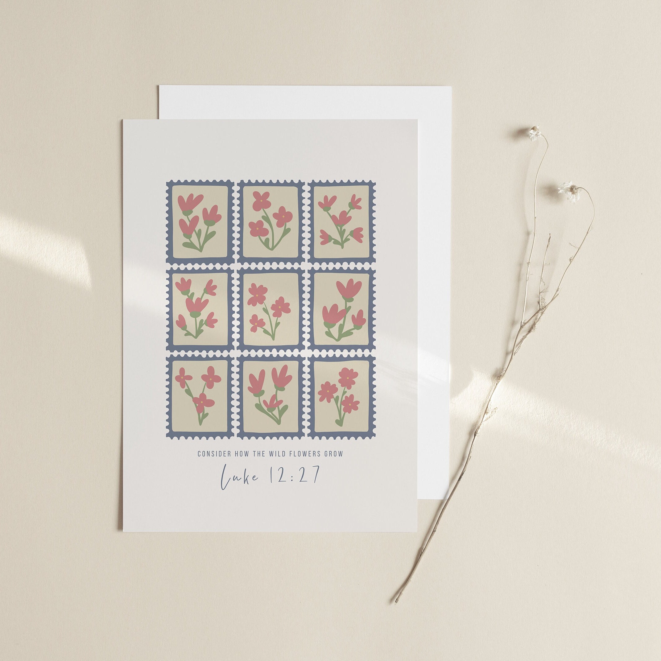 Consider the Wildflowers Bible Verse Poster Floral Scripture Printable ...