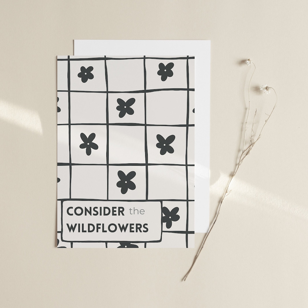 Consider the Wildflowers How They Grow Bible Verse Poster Floral ...