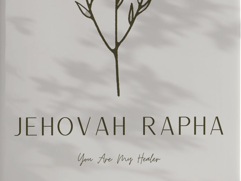 Jehovah Rapha the Lord is My Healer Christian Printable Beige Aesthetic ...