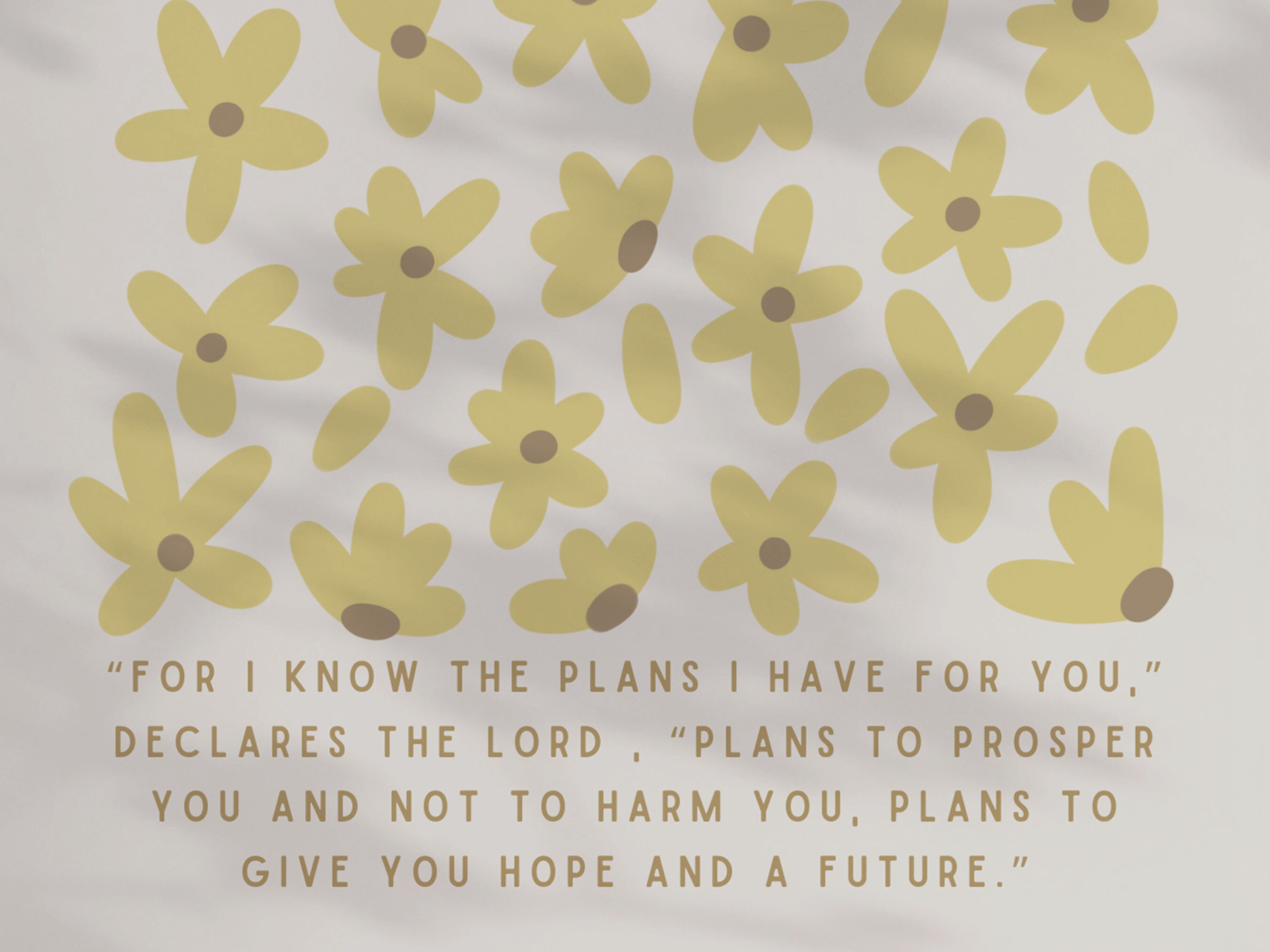 Yellow Daisy Jeremiah 29:11 Digital Download Daisy Scripture Decor ...