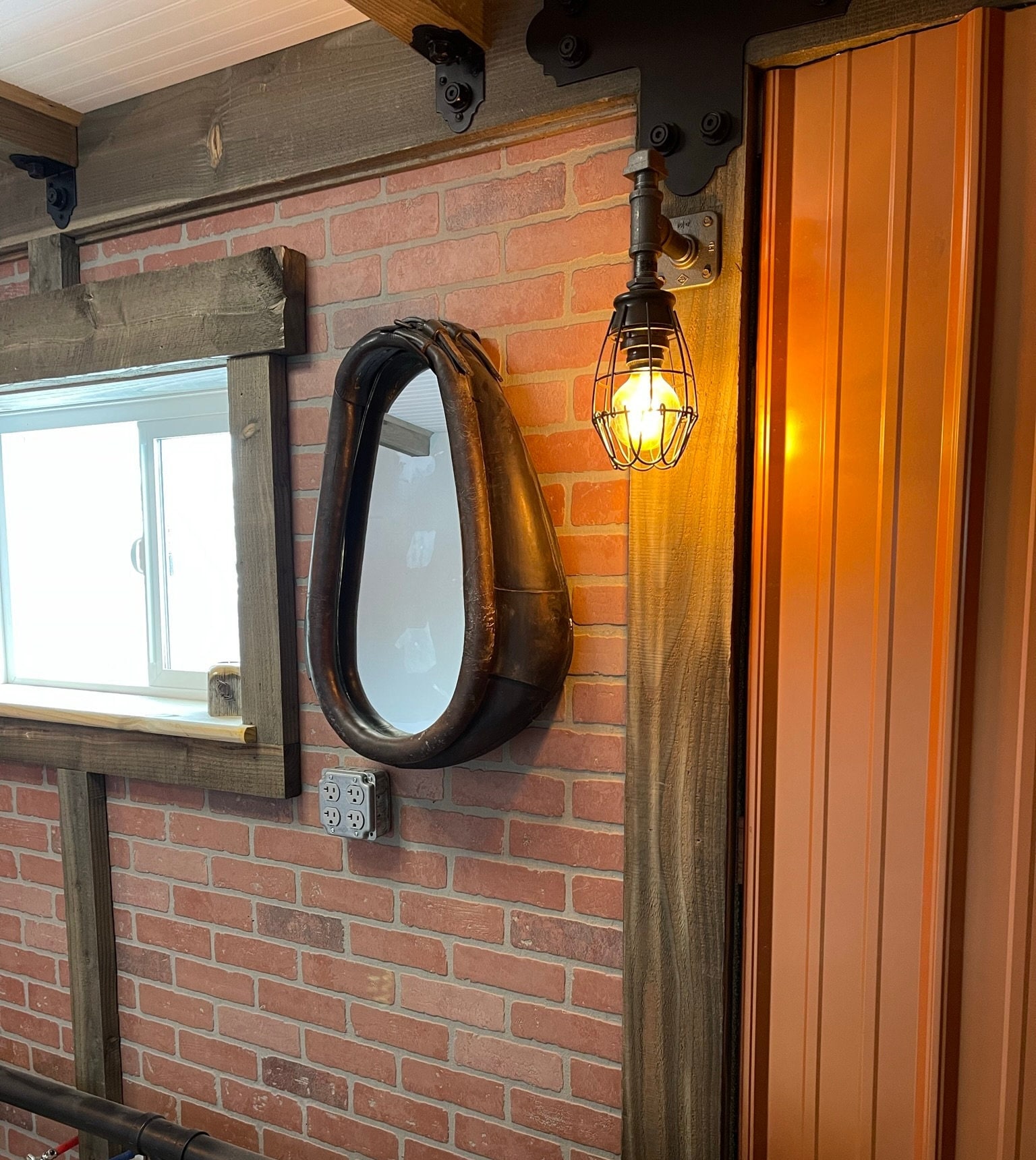 Industrial Pipe Light, Barn Wall Light, Rustic Light - Etsy