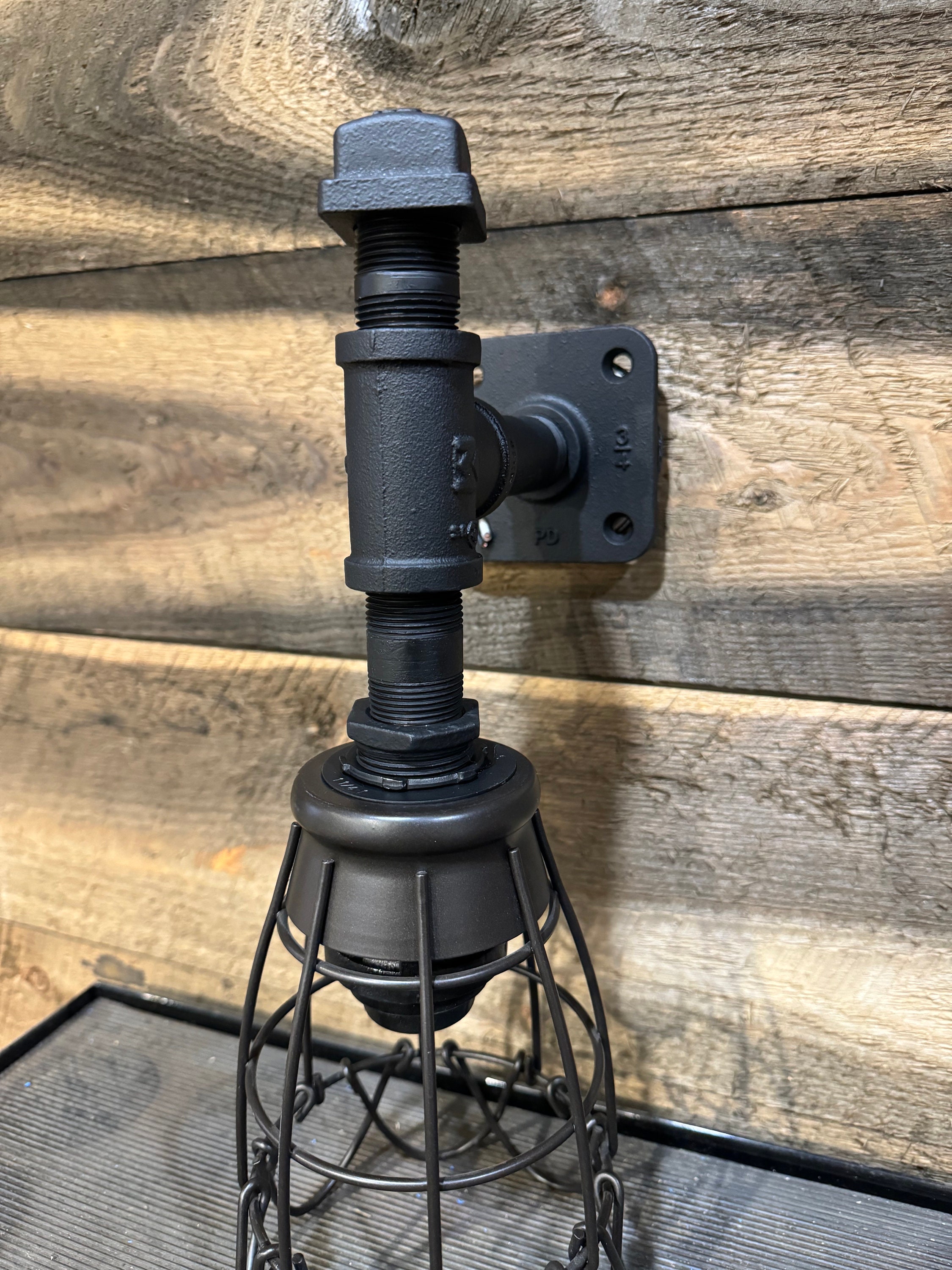 Industrial Pipe Light, Barn Wall Light, Rustic Light - Etsy