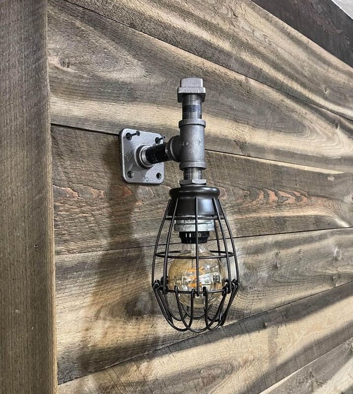 Industrial Pipe Light, Barn Wall Light, Rustic Light - Etsy