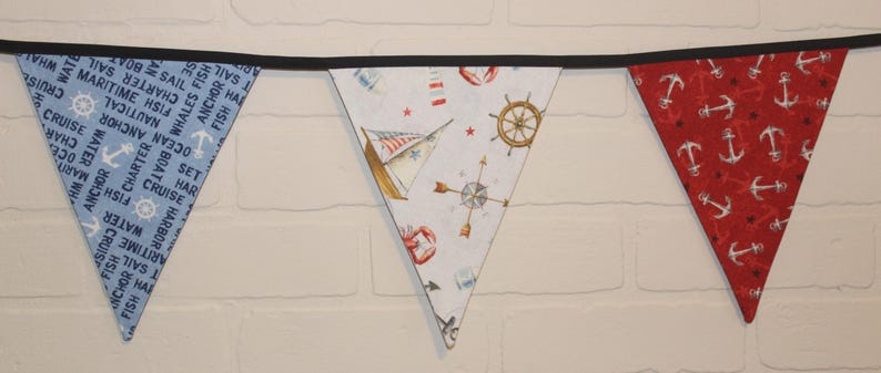 Nautical Bunting: Sailing Fabric Flag Garland Banner - Etsy