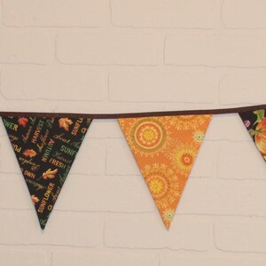 Fall Flag Bunting Garland Banner, Autumn Fabric Pennants Flags Garland ...