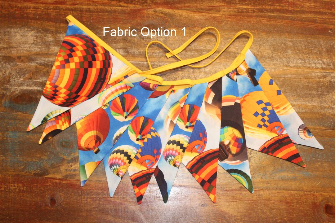 Hot Air Balloon Bunting Flags Banner, Hot Air Balloon Pennant Flags ...