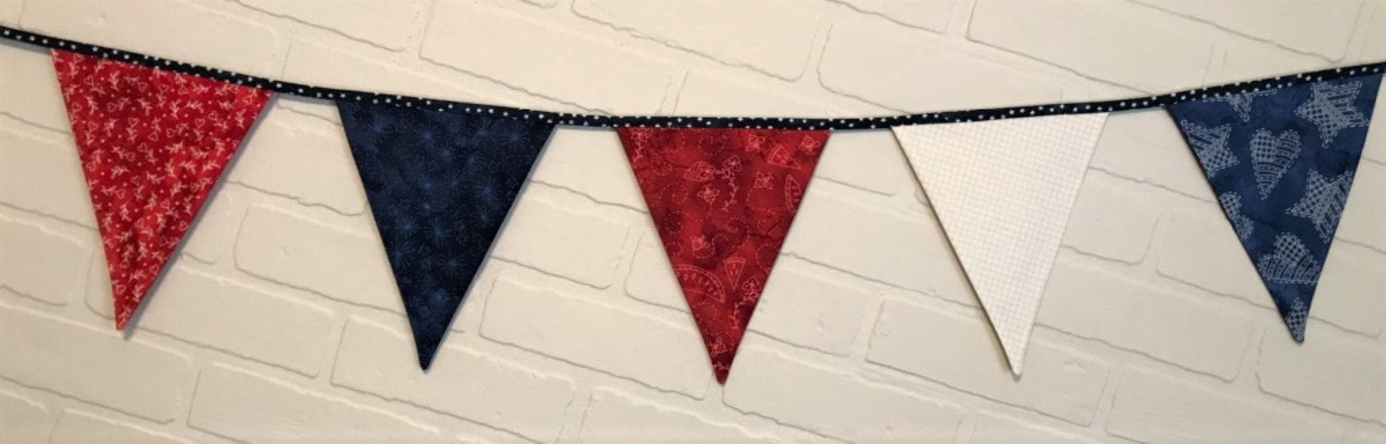 Patriotic Bunting Pennant Flag Banner Garland - Etsy