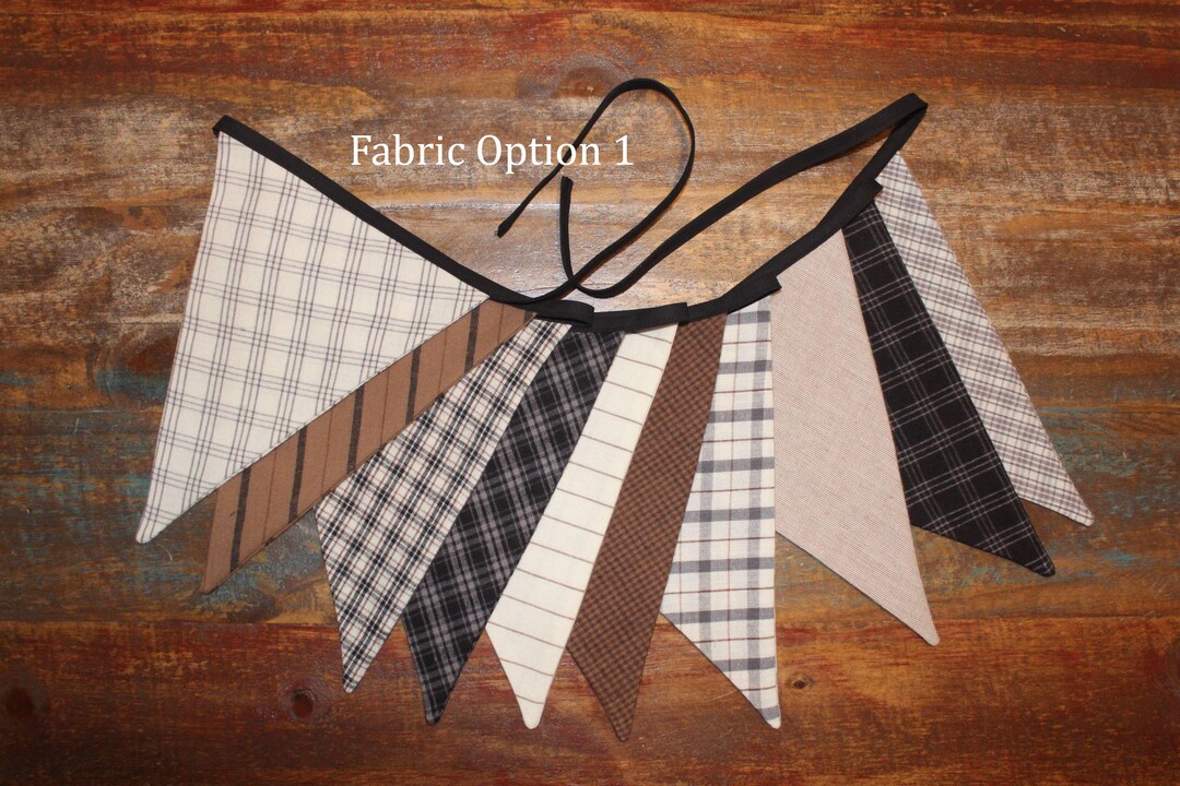 Farmhouse Bunting Banner: Rustic Fabric Pennant Flag Garland - Etsy
