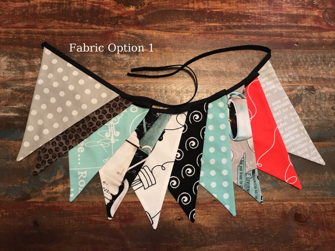 Coffee Bunting Garland Flags for Coffee Bar, Coffee Lover's Gift ...