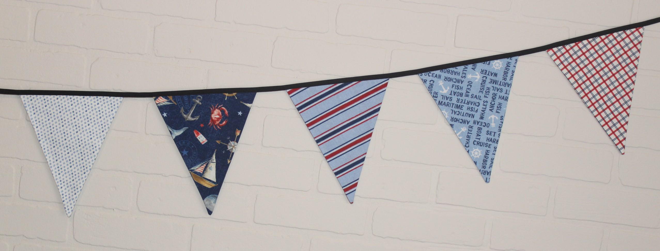 Nautical Bunting: Sailing Fabric Flag Garland Banner - Etsy