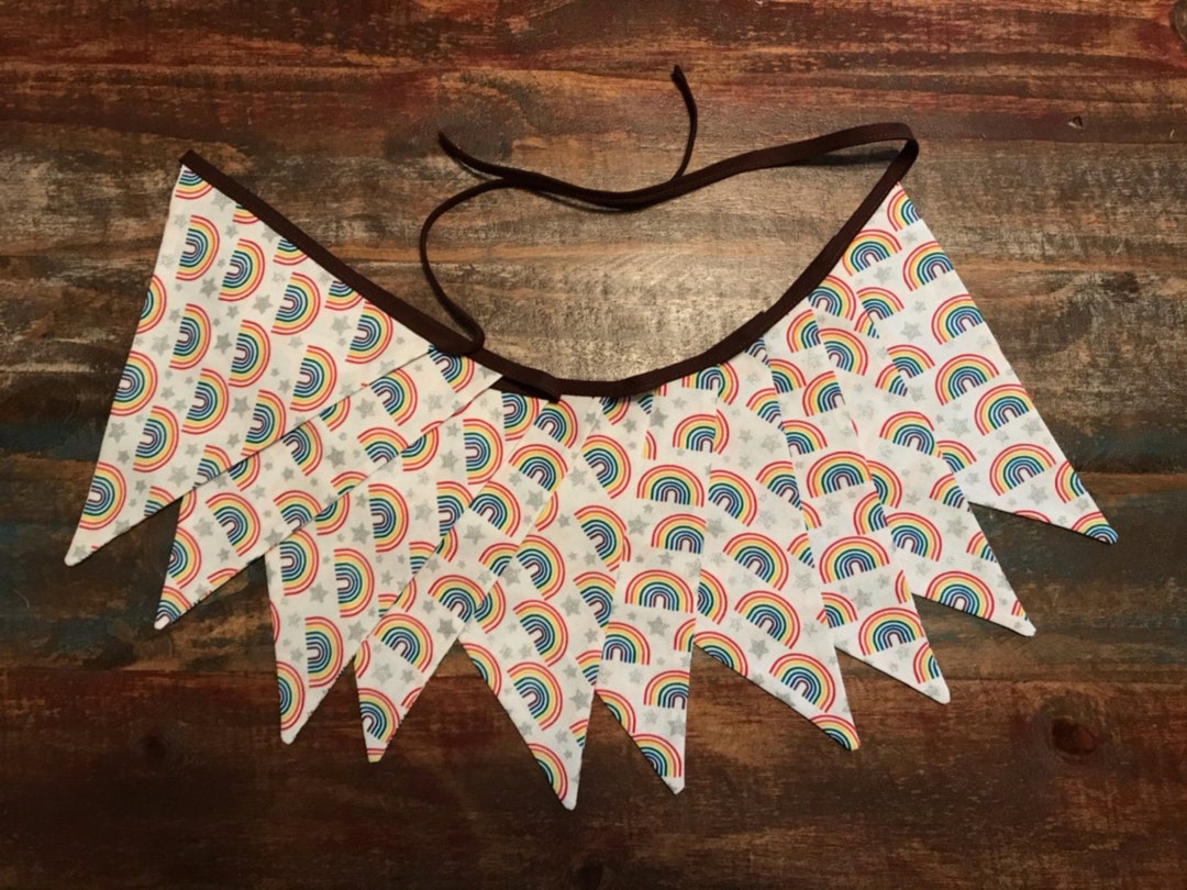 Rainbow Bunting Flag Pennant Banner Garland - Etsy