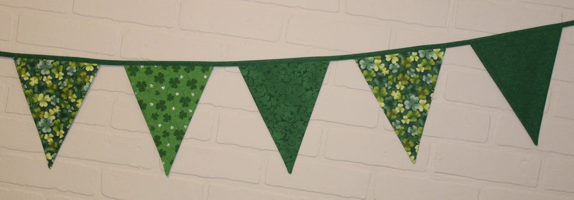 St Patrick's Day Bunting Flag Garland Banner - Etsy