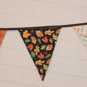 Fall Flag Bunting Garland Banner, Autumn Fabric Pennants Flags Garland ...