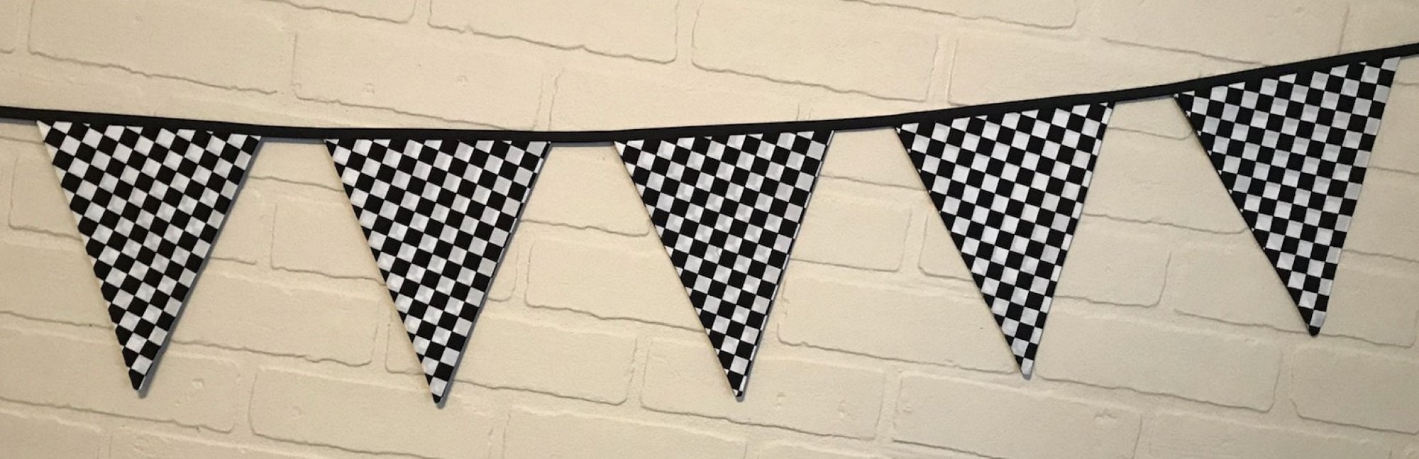 Checkered Bunting Flags Banner, Checkered Race Pennant Flags, Finish ...