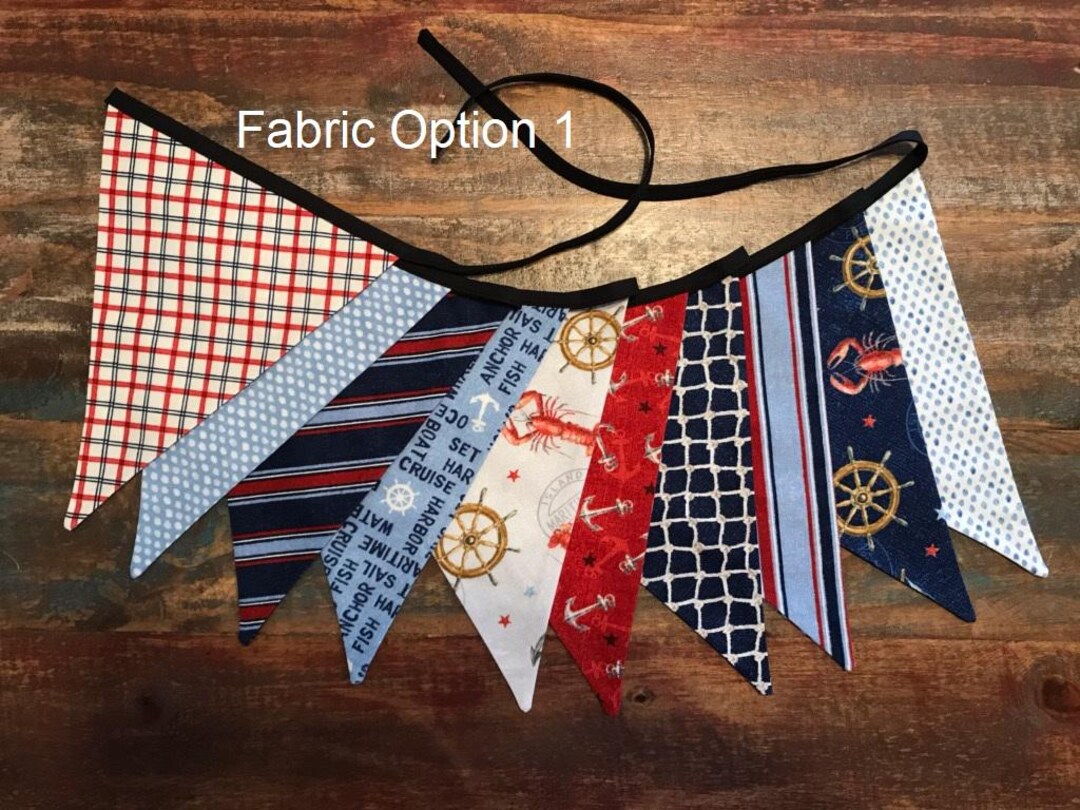 Nautical Bunting: Sailing Fabric Flag Garland Banner - Etsy