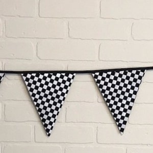 Checkered Bunting Flags Banner, Checkered Race Pennant Flags, Finish ...