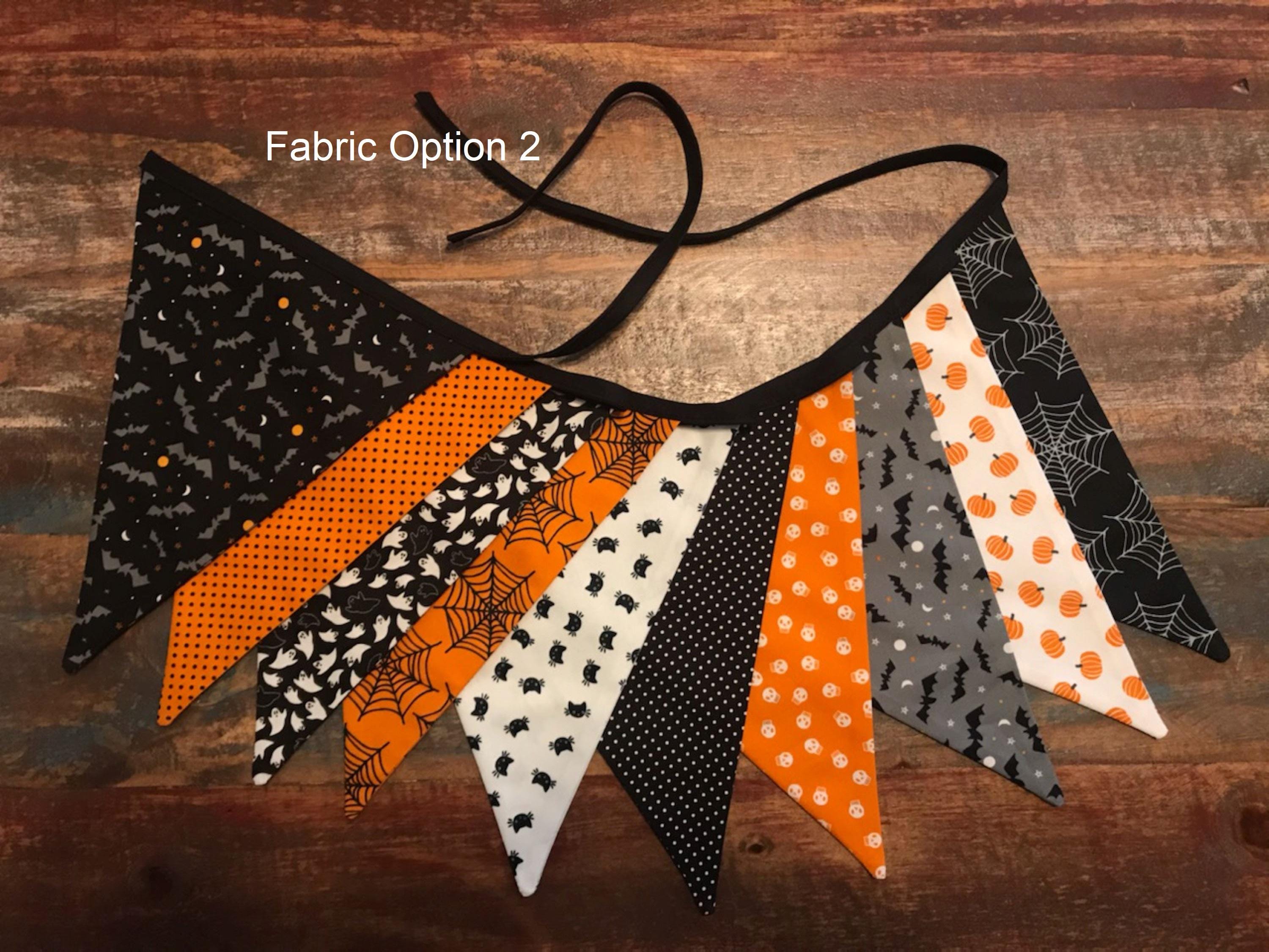 Halloween Bunting Flag Banner Fabric Garland Pennants, Halloween Decor ...