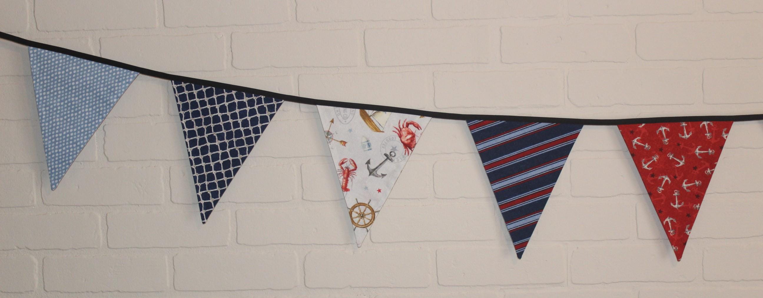 Nautical Bunting: Sailing Fabric Flag Garland Banner - Etsy