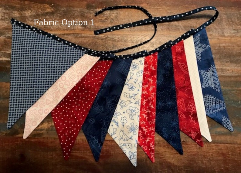 Patriotic Bunting Pennant Flag Banner Garland - Etsy