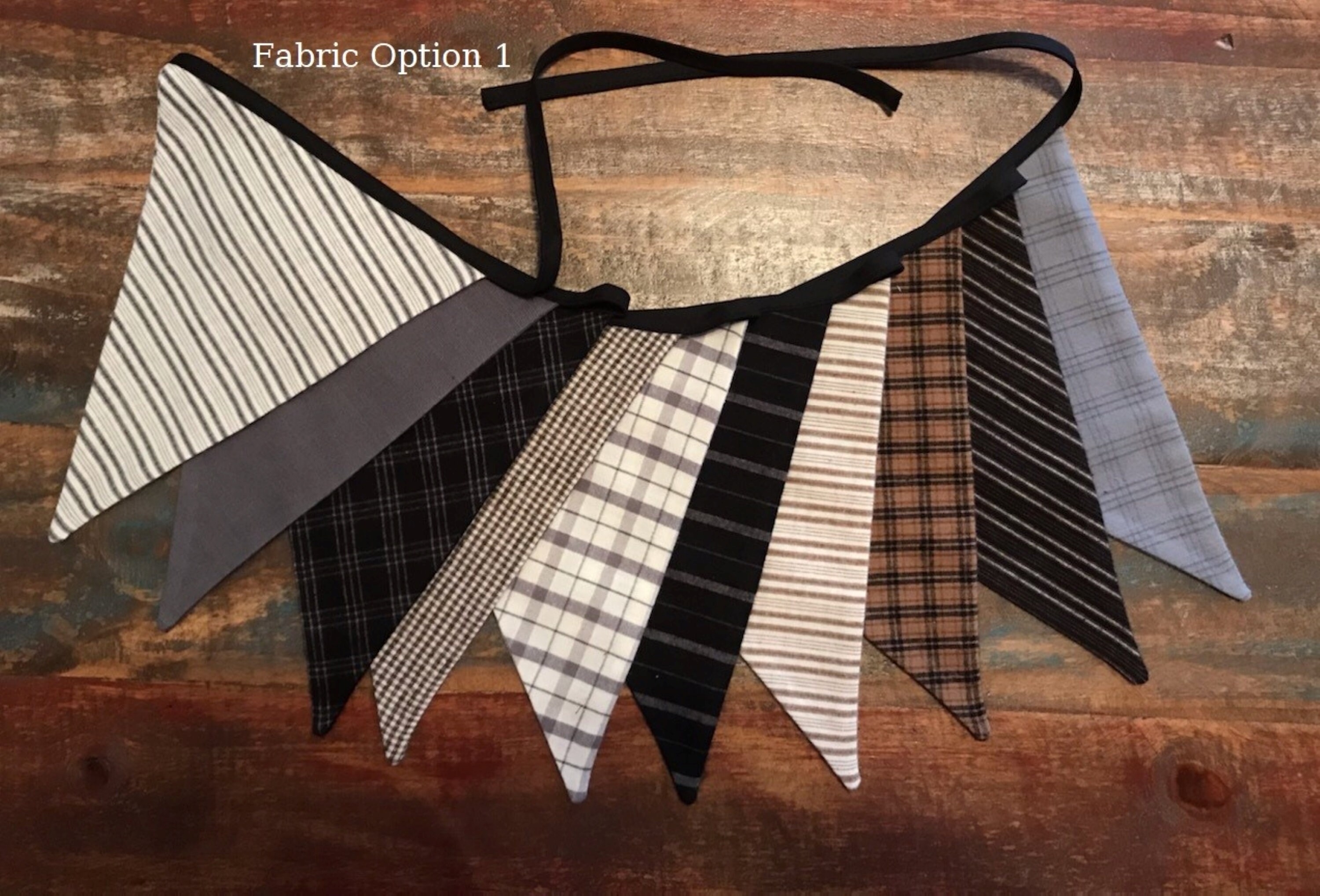 Farmhouse Bunting Flag Banner Fabric Garland for Fireplace - Etsy