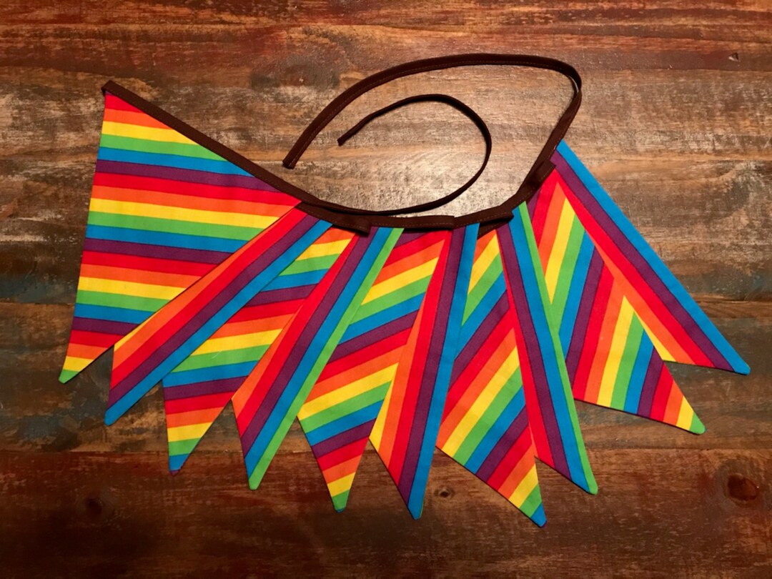 Rainbow Pride Bunting Pennant Flag Banner - Etsy