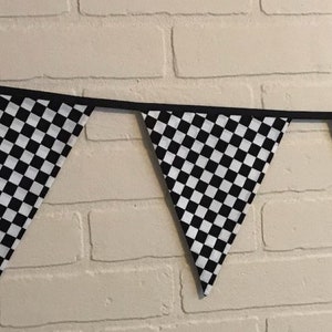 Checkered Bunting Flags Banner, Checkered Race Pennant Flags, Finish ...