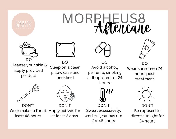 MORPHEUS 8 PRINTABLE Aftercare Cards - Etsy