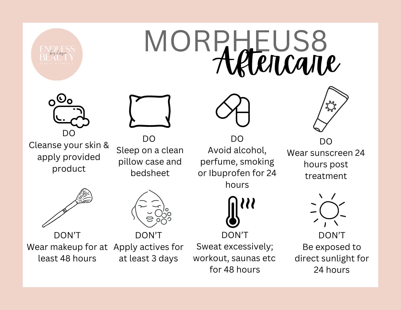 MORPHEUS 8 PRINTABLE Aftercare Cards - Etsy