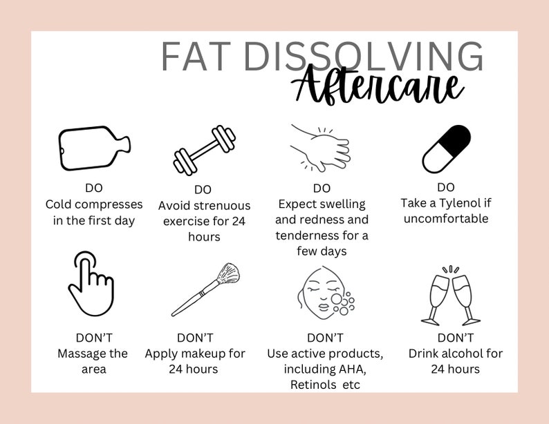 PRINTABLE Fat Dissolving Aftercare Card - Etsy